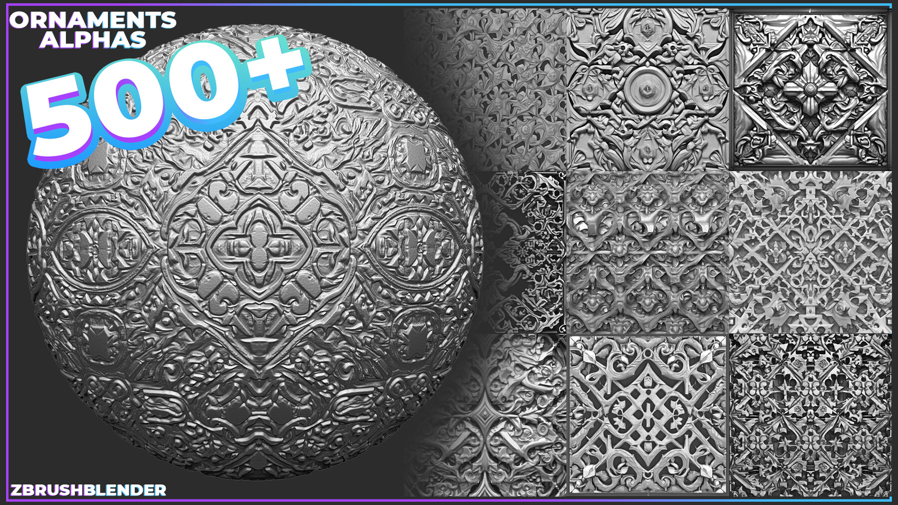 VK Gamedev Digital Products - 500+ Ornaments Tileable Alphas ...