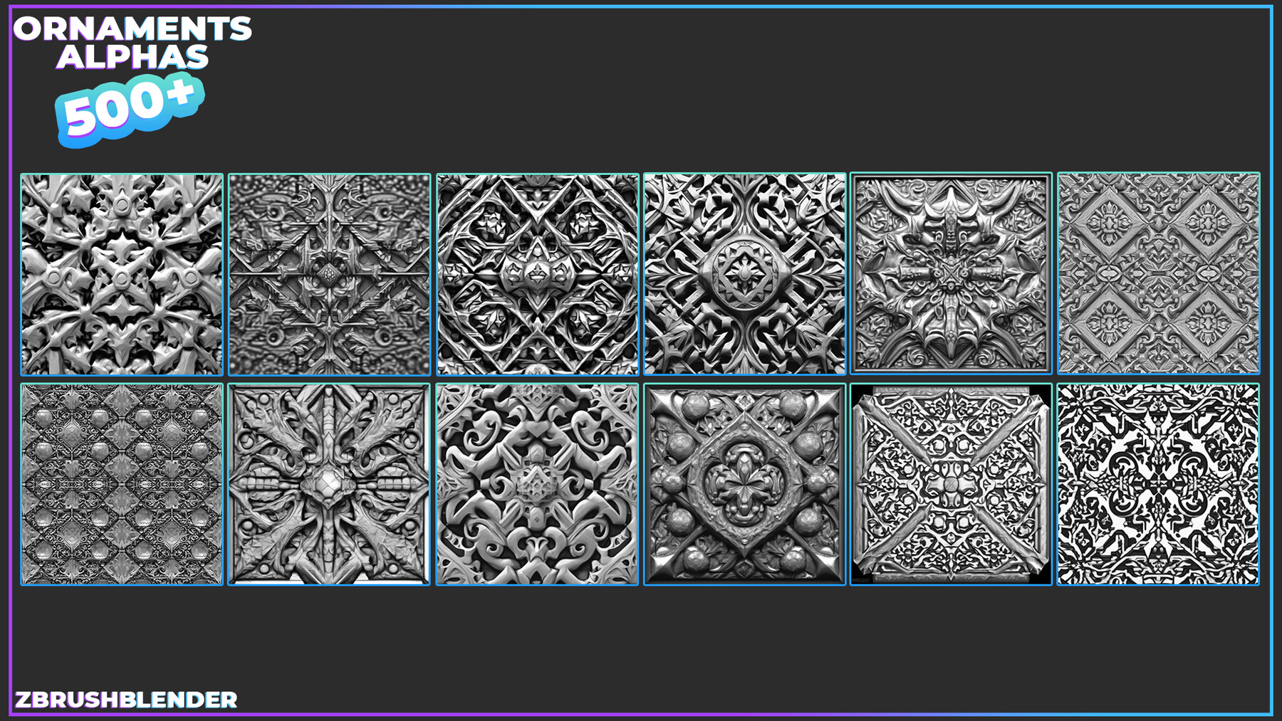 VK Gamedev Digital Products - 500+ Ornaments Tileable Alphas ...