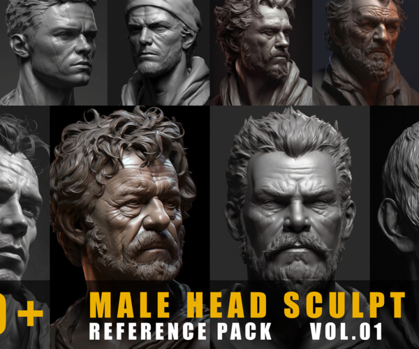 ArtStation - 300+ Male Head Sculpt - References Pack | Vol.01 | Artworks