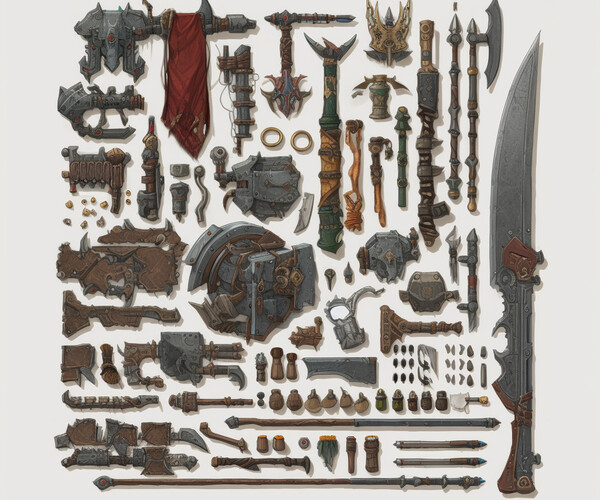 ArtStation - Kitbashes Of Epic Weapons Of Any Kind Prompt - Midjourney ...