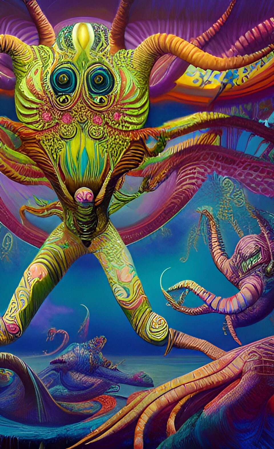ArtStation - psychedelic anime alien 4590 jpg wombo art pack | Artworks