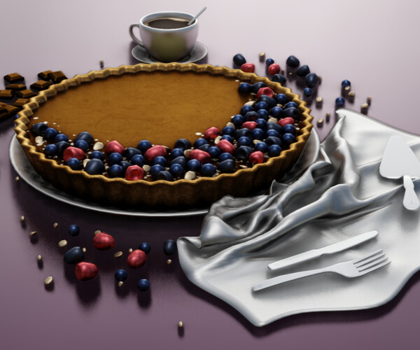 ArtStation - Chocolate cake 3d model | Game Assets