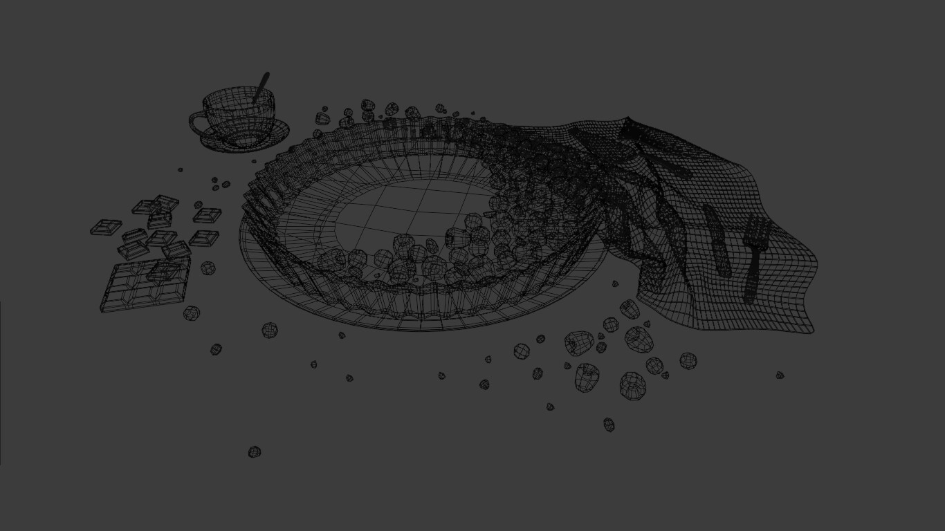 ArtStation - Chocolate cake 3d model | Game Assets