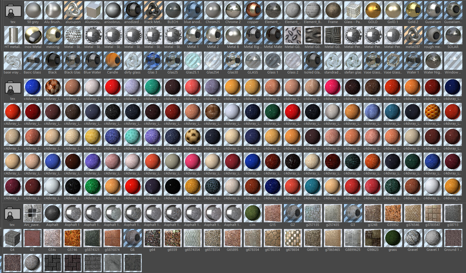 ArtStation - 1200 C4D rendering materials and model preset packages ...