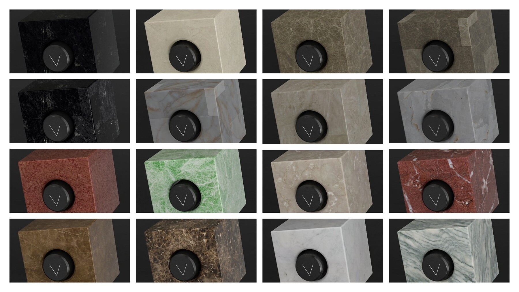 ArtStation - 35 marble C4D Vray material rendering materials and model ...