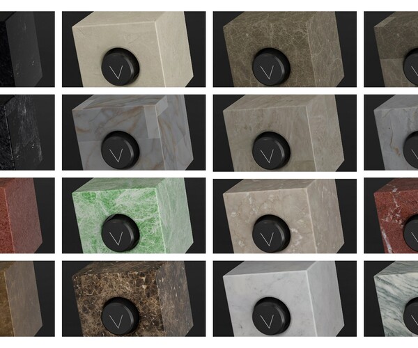 ArtStation - 35 marble C4D Vray material rendering materials and model ...