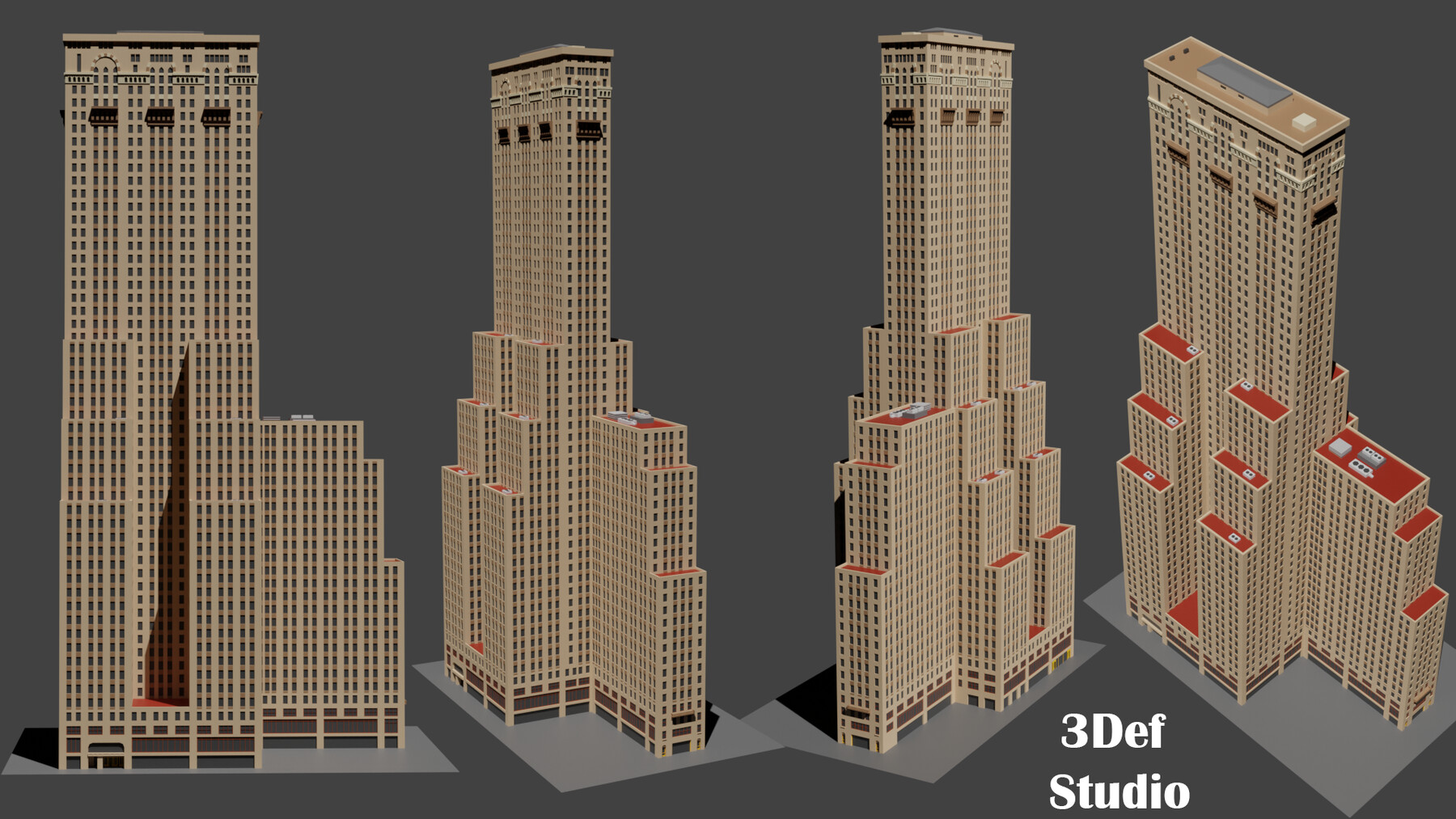 ArtStation - NewYork SkyScrapers | Game Assets