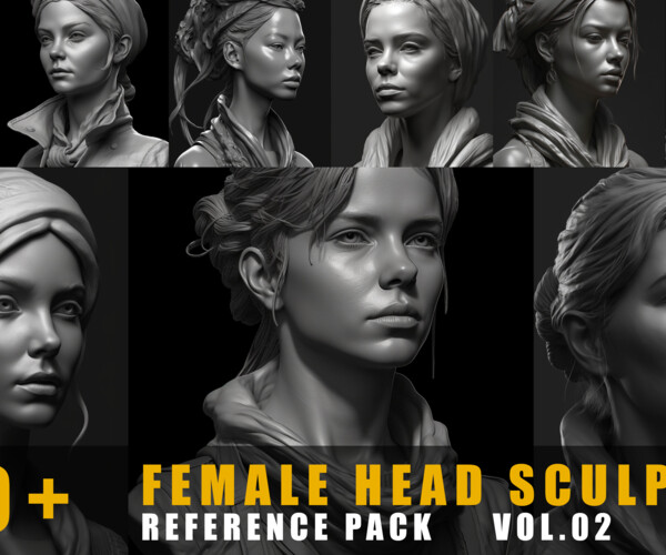 ArtStation - 300+ Female Head Sculpt - References Pack | Vol.02 | Artworks