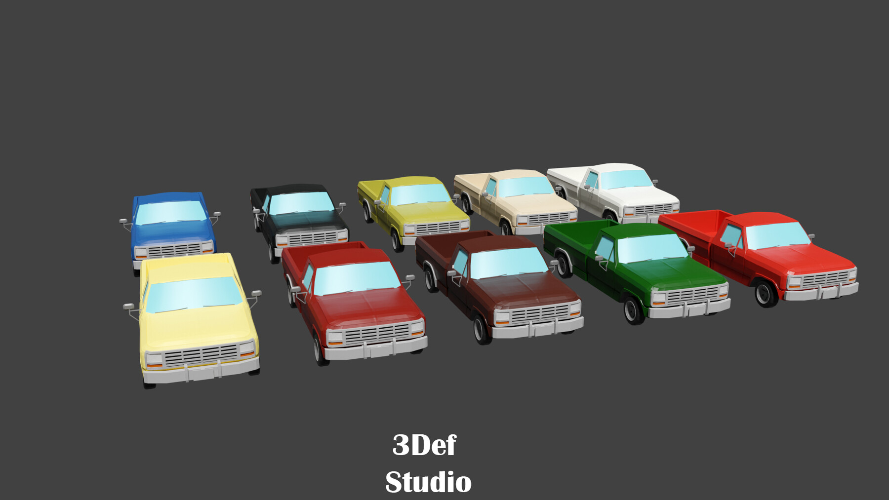 ArtStation - Low Poly-American Muscle Cars | Game Assets