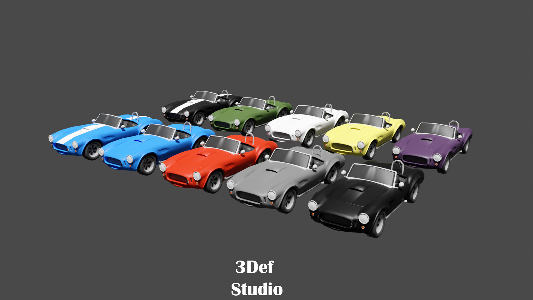 ArtStation - Low Poly-American Muscle Cars | Game Assets