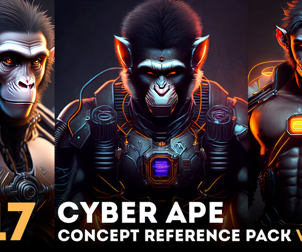ArtStation - 117 arts - Cyber Ape - Concept Reference Pack Vol.02 ...