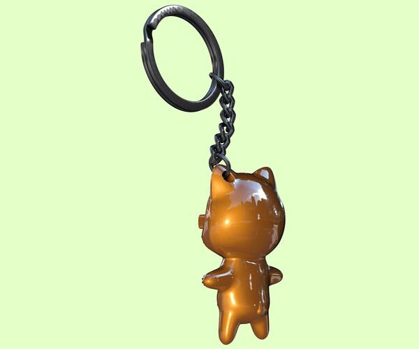 ArtStation - Cat Mascot, Keychain, Keyring STL file for 3D print. | Resources