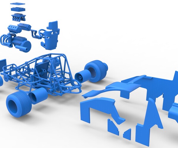 ArtStation - 3D printable Diecast Sprint car Scale 1:25 | Resources