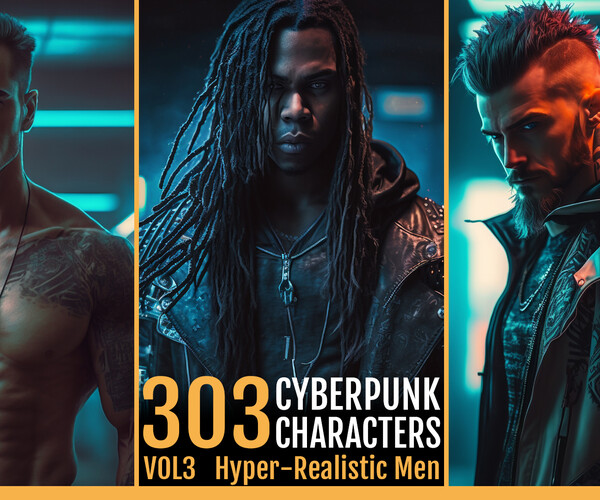 ArtStation - 303 Cyberpunk Character VOL3 [Hyper-Realistic men] | Artworks