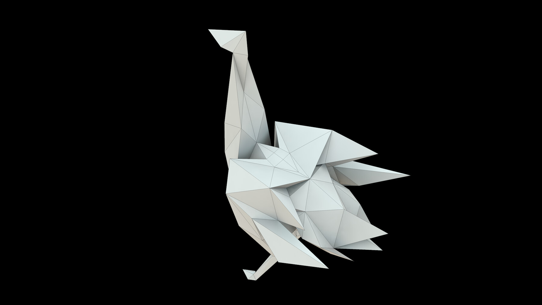 ArtStation - Ostrich in Origami style | Resources