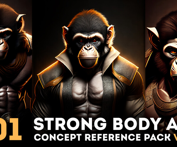ArtStation - 101 arts - Strong Body Ape - Concept Reference Pack Vol.02 ...