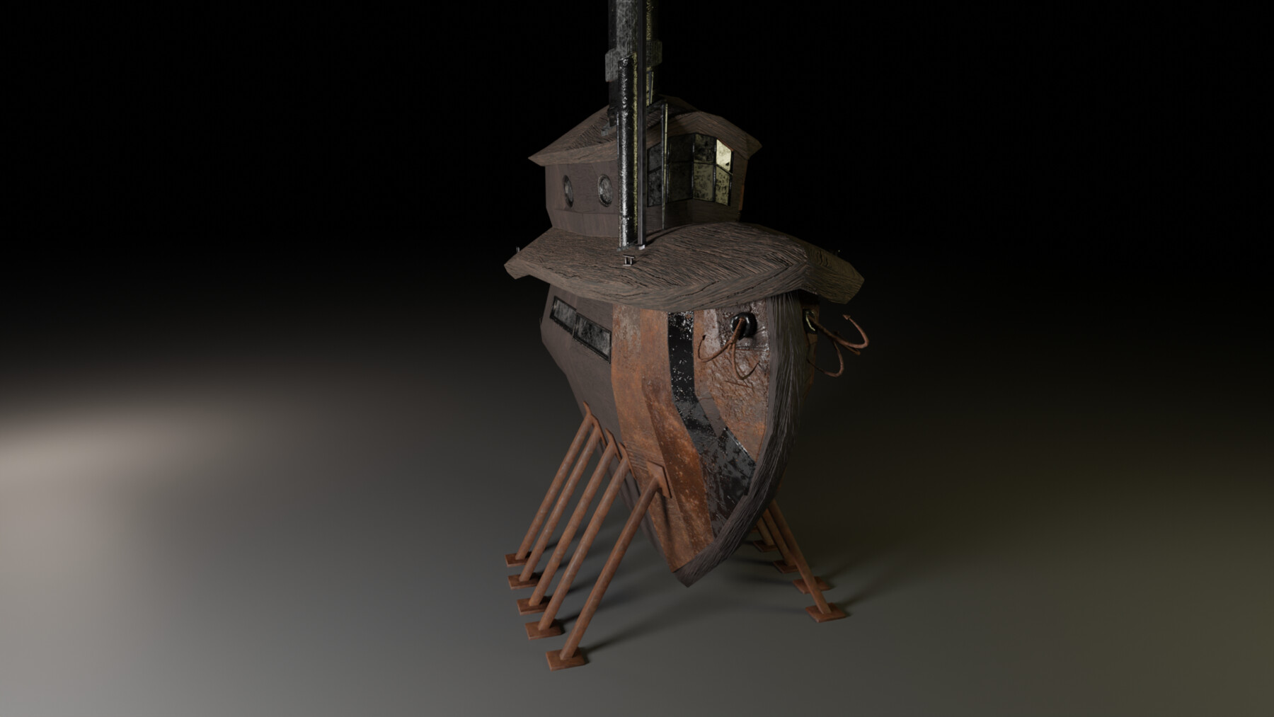 ArtStation - Post Apocalyptic Ship 01 | Game Assets