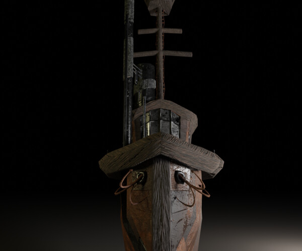 ArtStation - Post Apocalyptic Ship 01 | Game Assets
