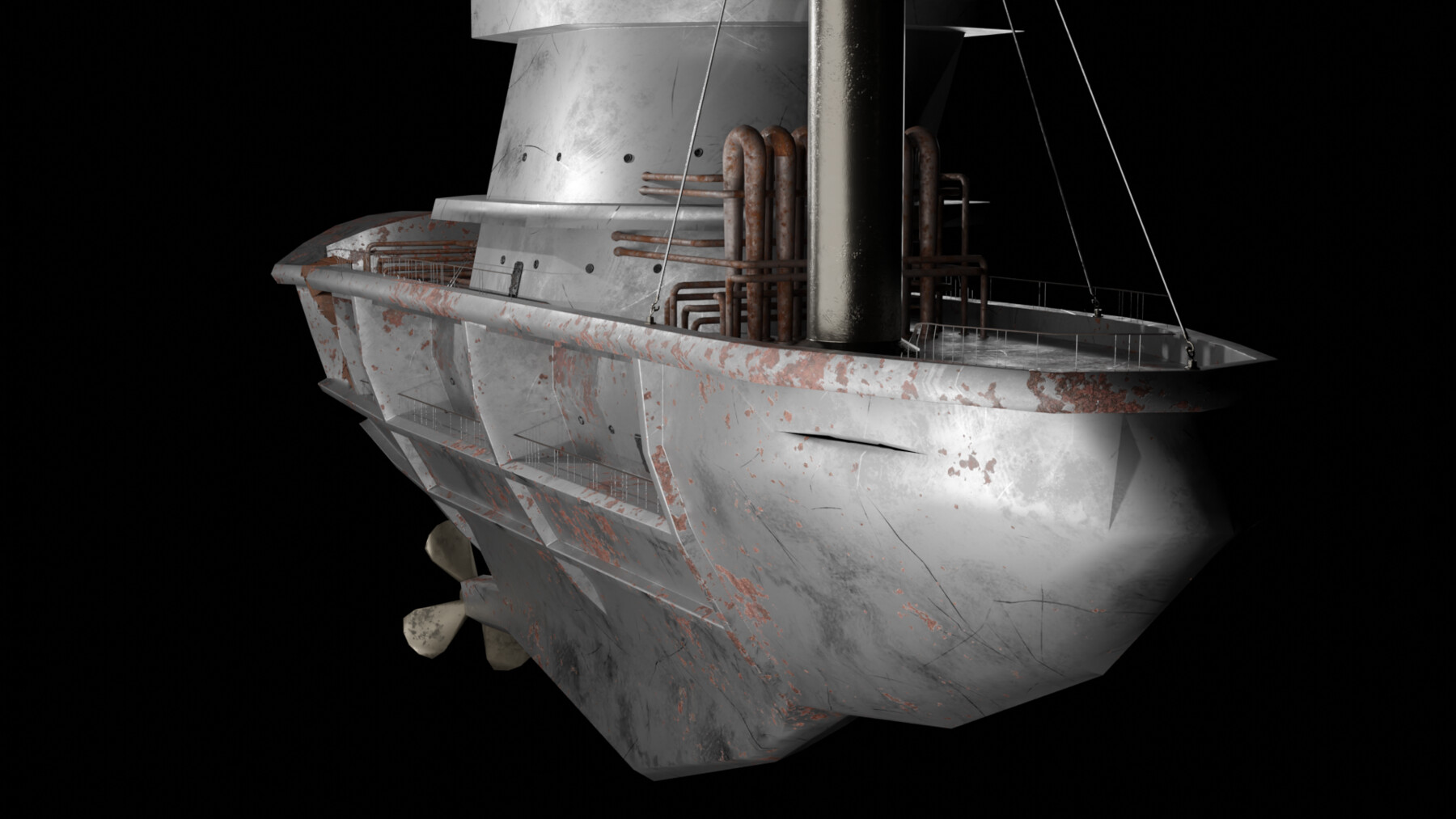 ArtStation - Post Apocalyptic Ship 03 | Game Assets