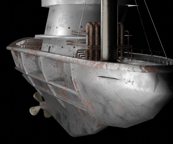 ArtStation - Post Apocalyptic Ship 03 | Game Assets