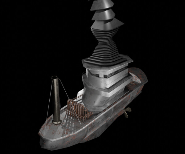 ArtStation - Post Apocalyptic Ship 03 | Game Assets