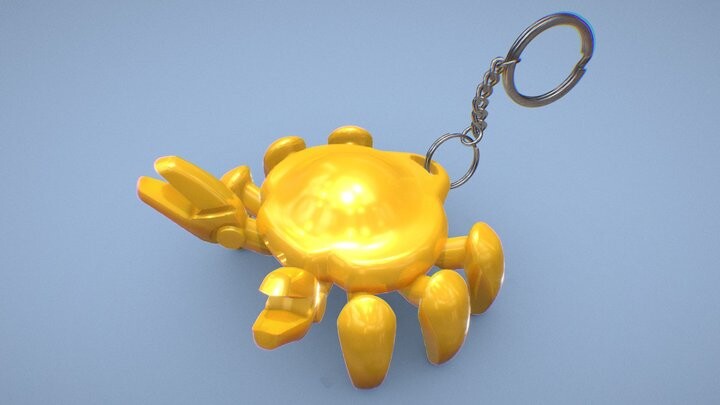 ArtStation - Crab Mascot, Keychain, Keyring STL file for 3D print. v1 ...