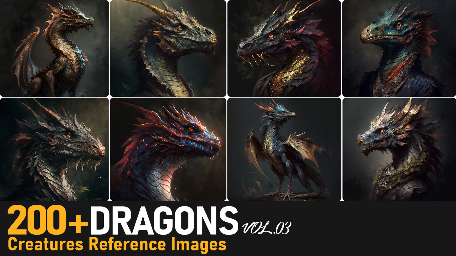 ArtStation - Dragons VOL.03|4K Reference Images | Artworks