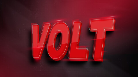ArtStation - Volt PSD fully editable text effect. Layer style PSD mockup template. | Artworks