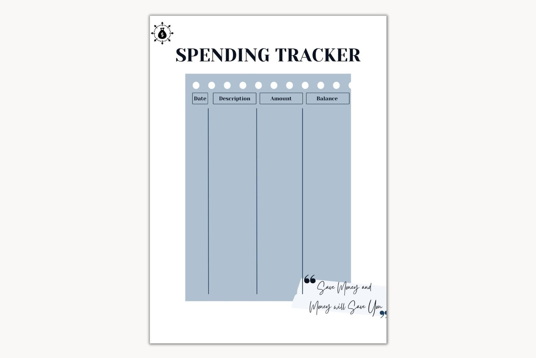 ArtStation - Printable Spending Tracker Planner | Artworks
