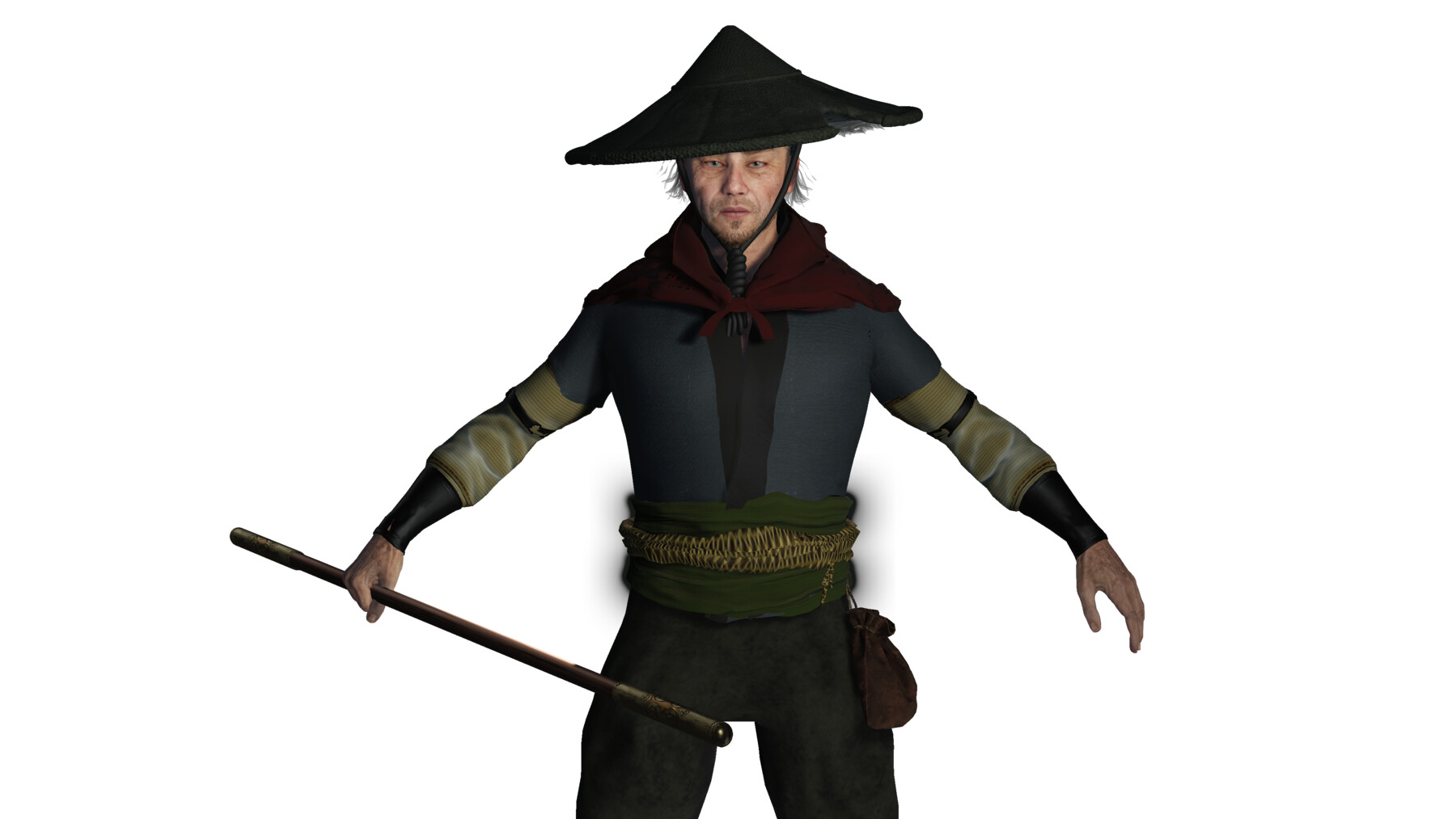 ArtStation - 3D REALISTIC MALE CHARACTER - OLD JAPANESE KNIGHT 01 ...
