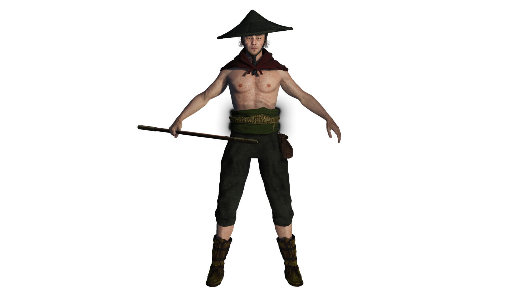 ArtStation - 3D REALISTIC MALE CHARACTER - OLD JAPANESE KNIGHT 01 ...