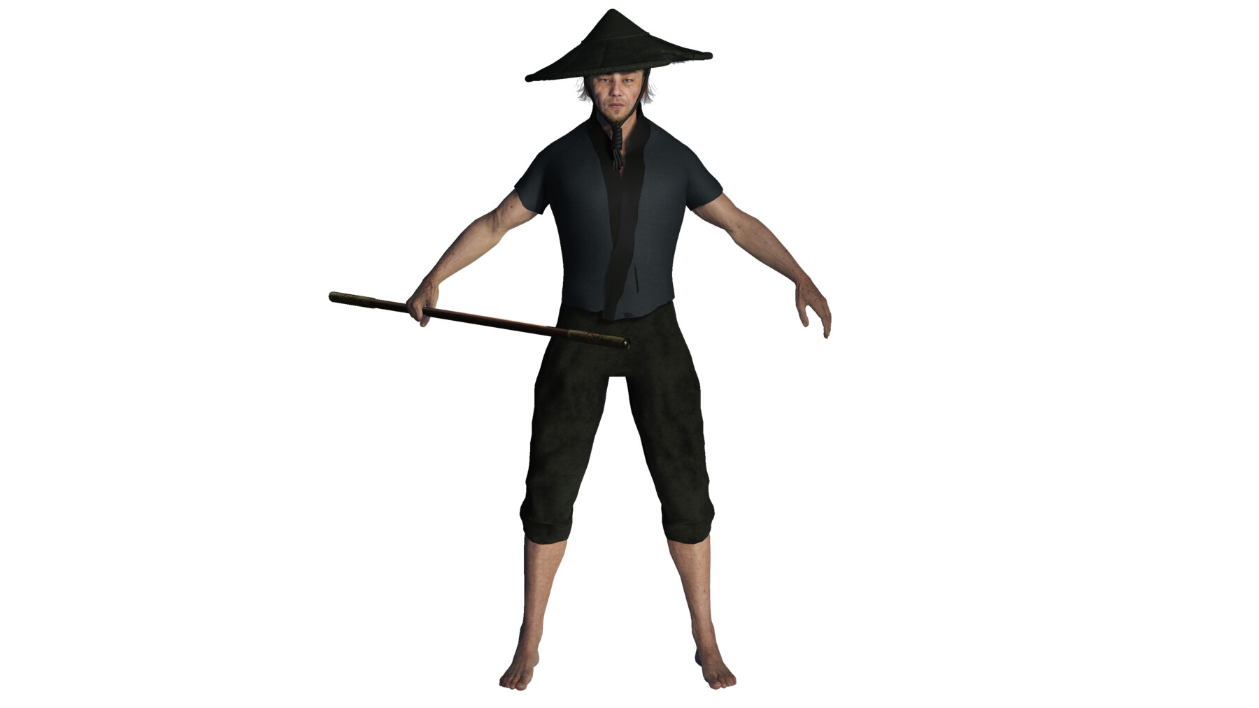 ArtStation - 3D REALISTIC MALE CHARACTER - OLD JAPANESE KNIGHT 01 ...