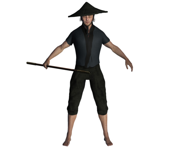 ArtStation - 3D REALISTIC MALE CHARACTER - OLD JAPANESE KNIGHT 01 ...