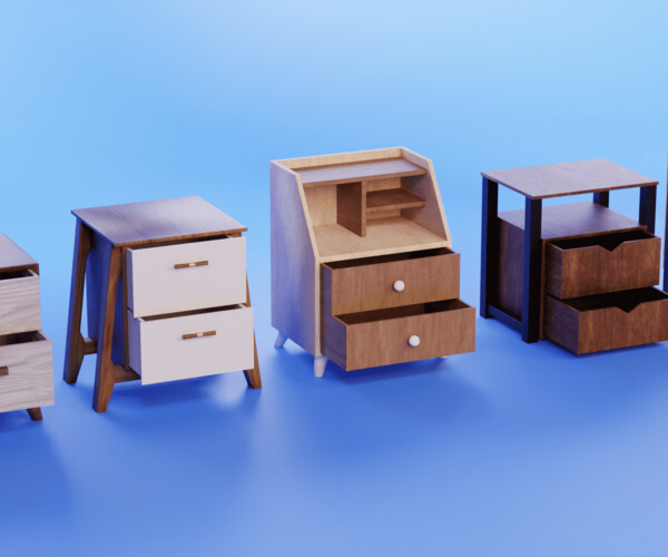 ArtStation - Bedside Table pack | Game Assets