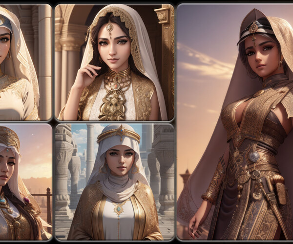 ArtStation - 300 Arabian Girl Reference Pack | 4K | v.1 | Artworks