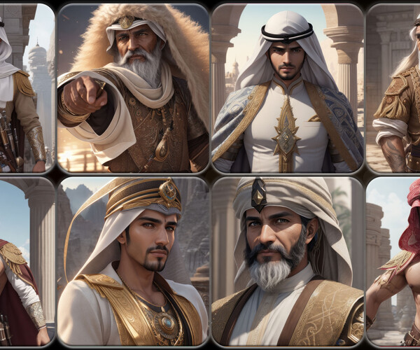 ArtStation - 200 Arabian Man Reference Pack | 4K | v.2 | Artworks