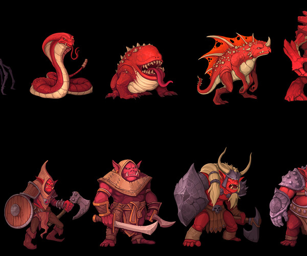 ArtStation - Fantasy Army Characters pack5 | Game Assets