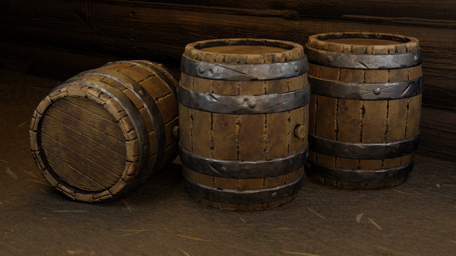 ArtStation - GameReady Wooden Barrel | Game Assets