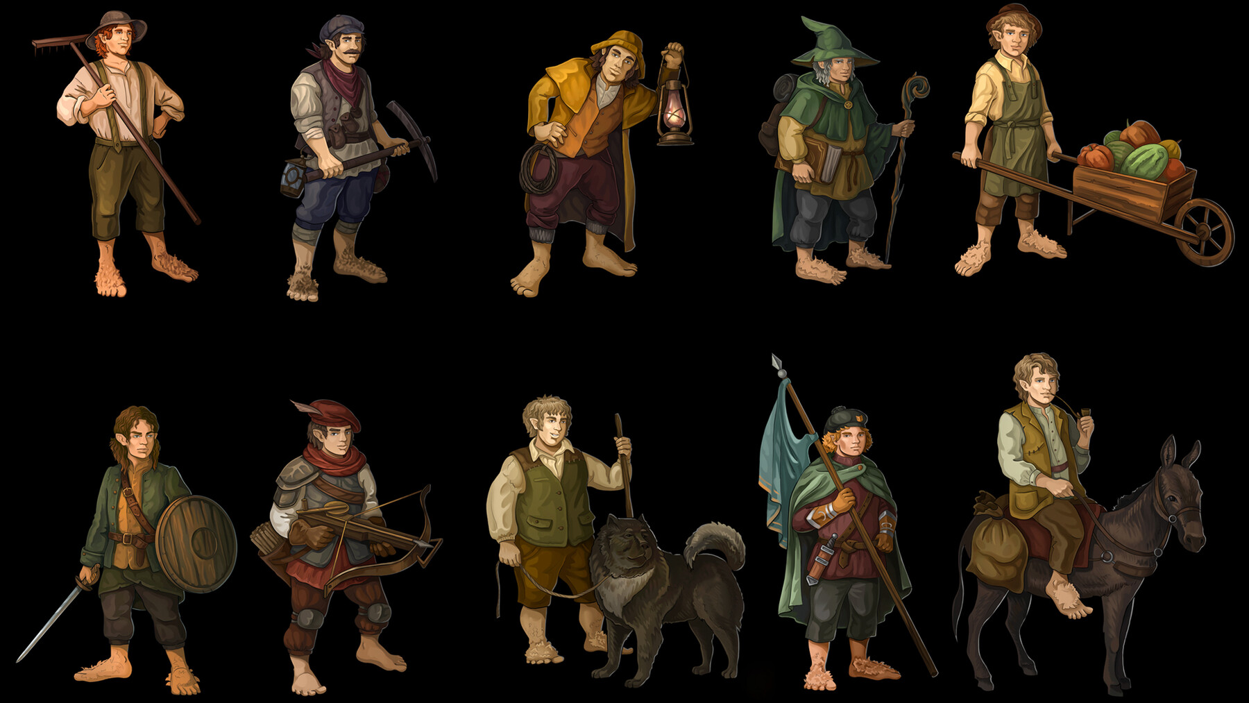 ArtStation - Halfling Characters | Game Assets