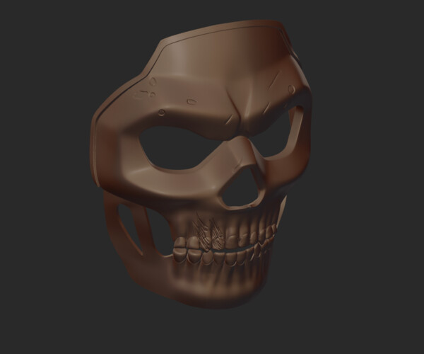 ArtStation - Call Of Duty Ghost Mask Printable Versin STL High-poly ...