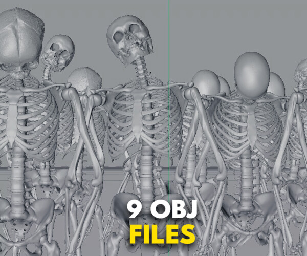 ArtStation - Zombie Skeleton Horror Scene Files | Game Assets