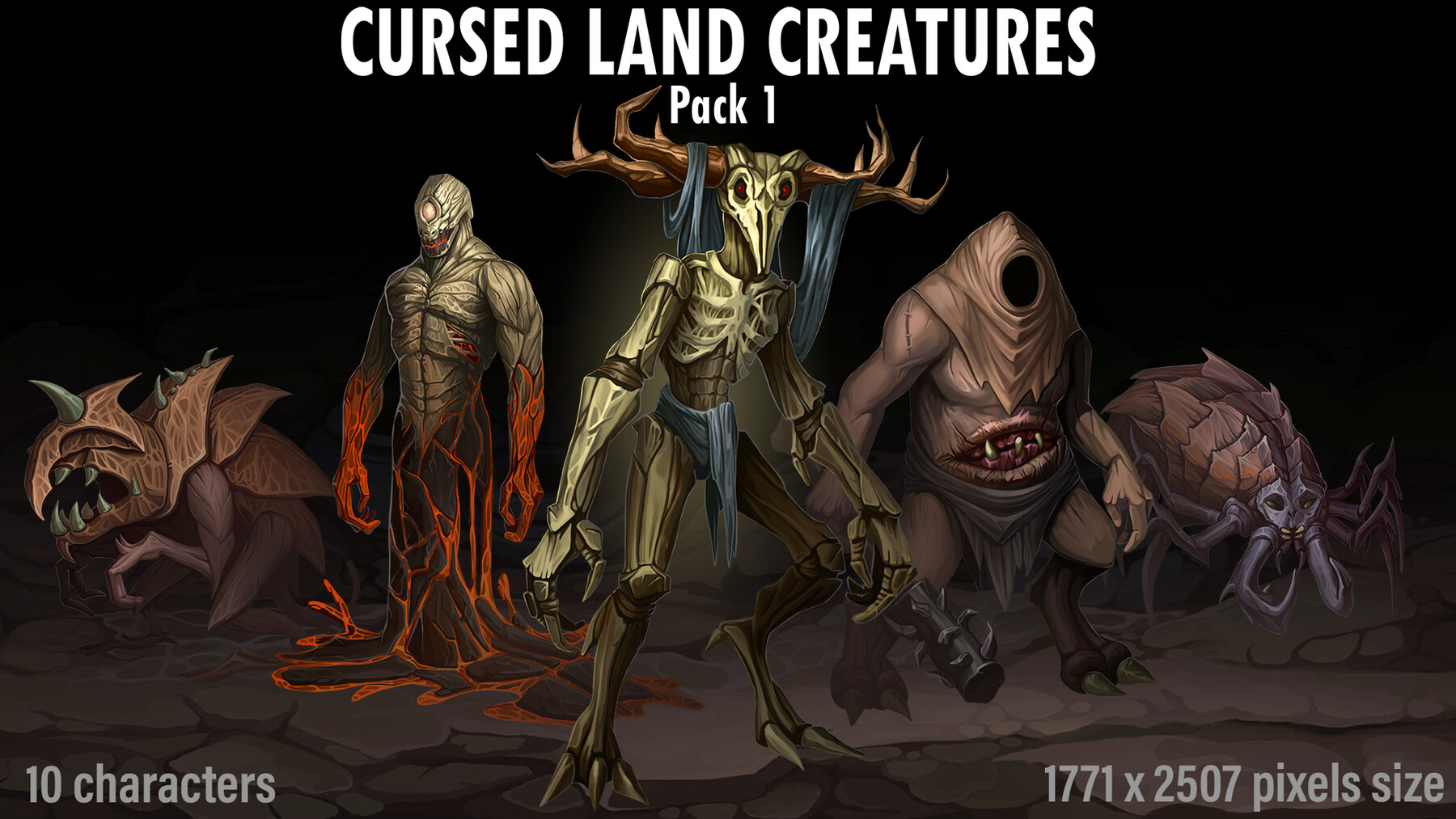 ArtStation - Cursed Land Creatures | Game Assets