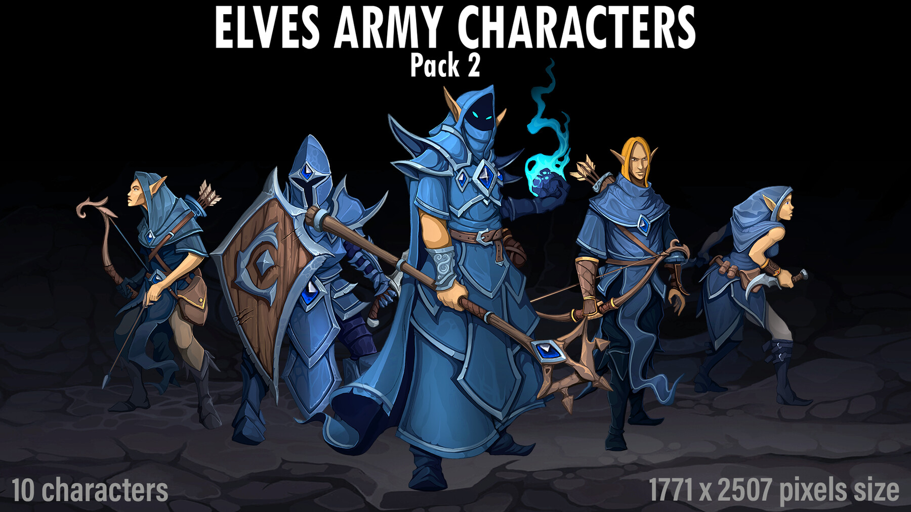 ArtStation - Elves Army Characters 02 | Game Assets