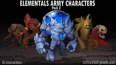 ArtStation - Elementals Army Characters 02 | Game Assets