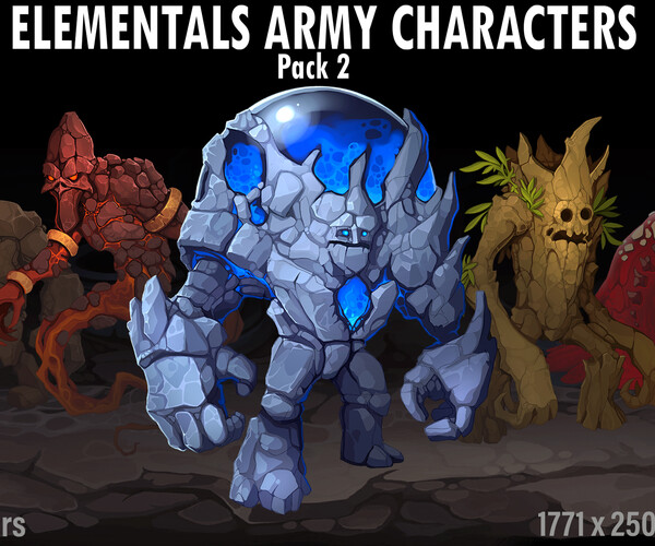 ArtStation - Elementals Army Characters 02 | Game Assets