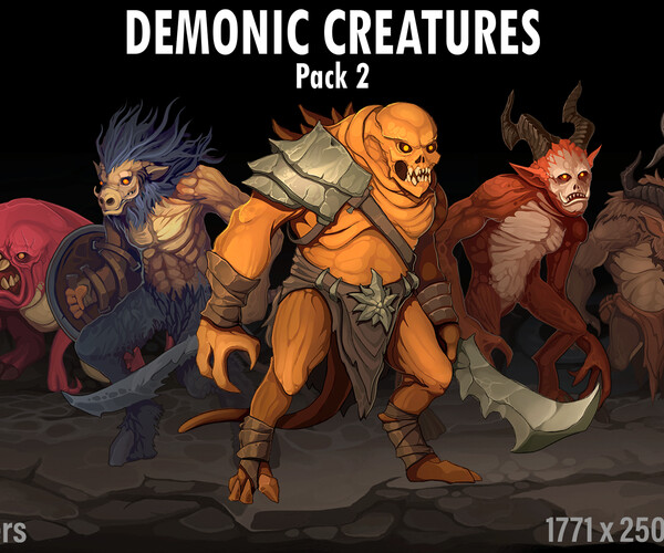 ArtStation - Demonic Creatures 02 | Game Assets