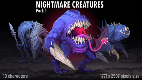 ArtStation - Nightmare Creatures | Game Assets