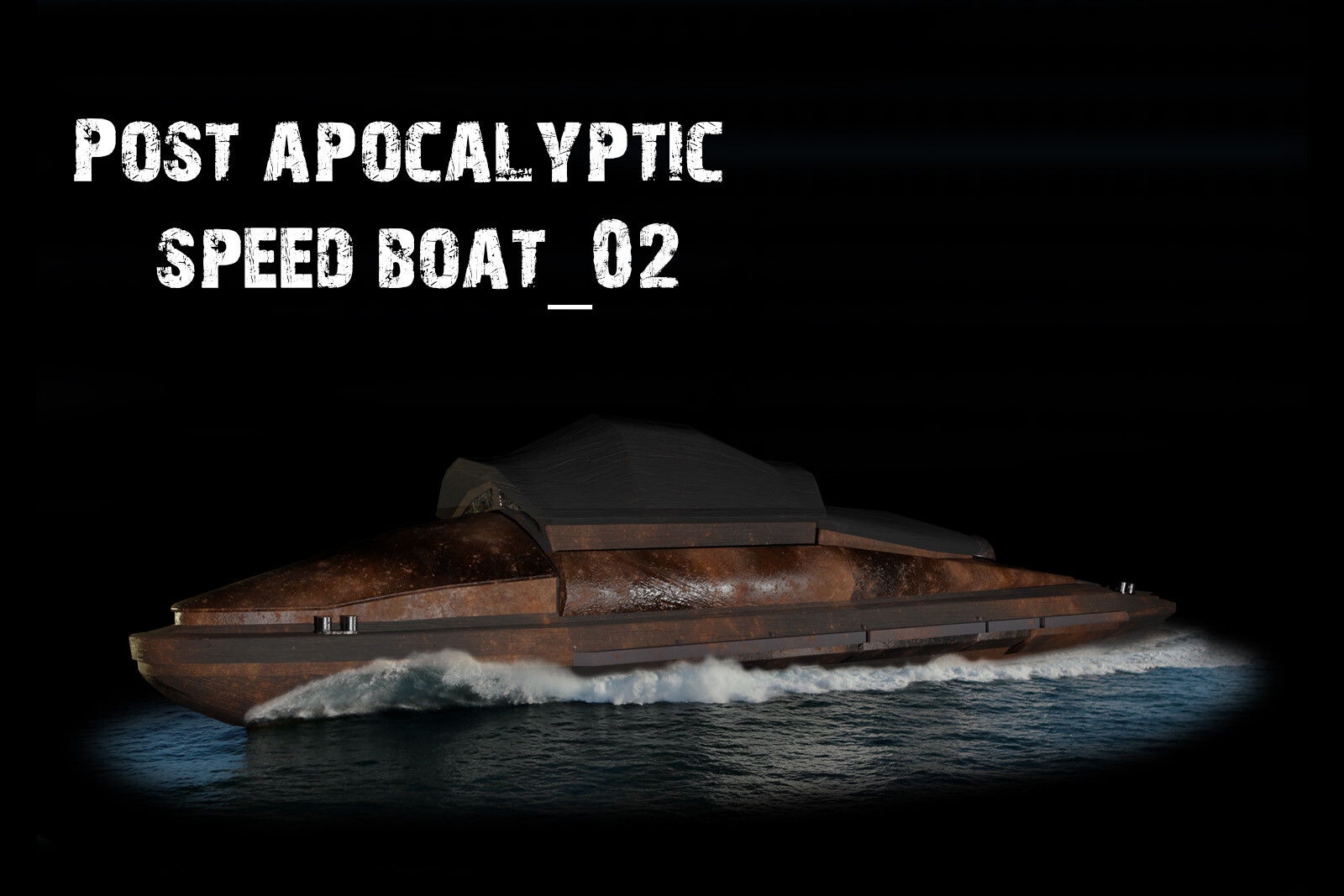 ArtStation - Post Apocalyptic Speed Boat 02 | Game Assets