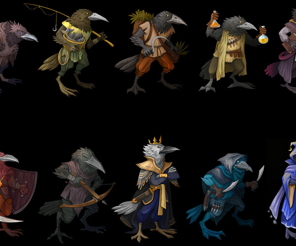 ArtStation - Raven Folk | Game Assets