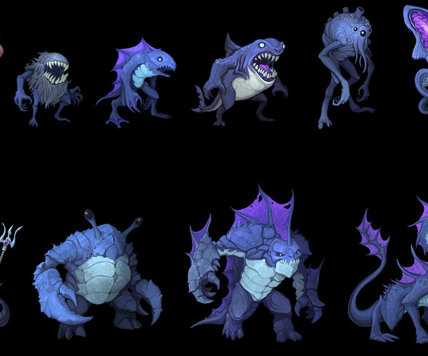 ArtStation - Underwater Monsters | Game Assets